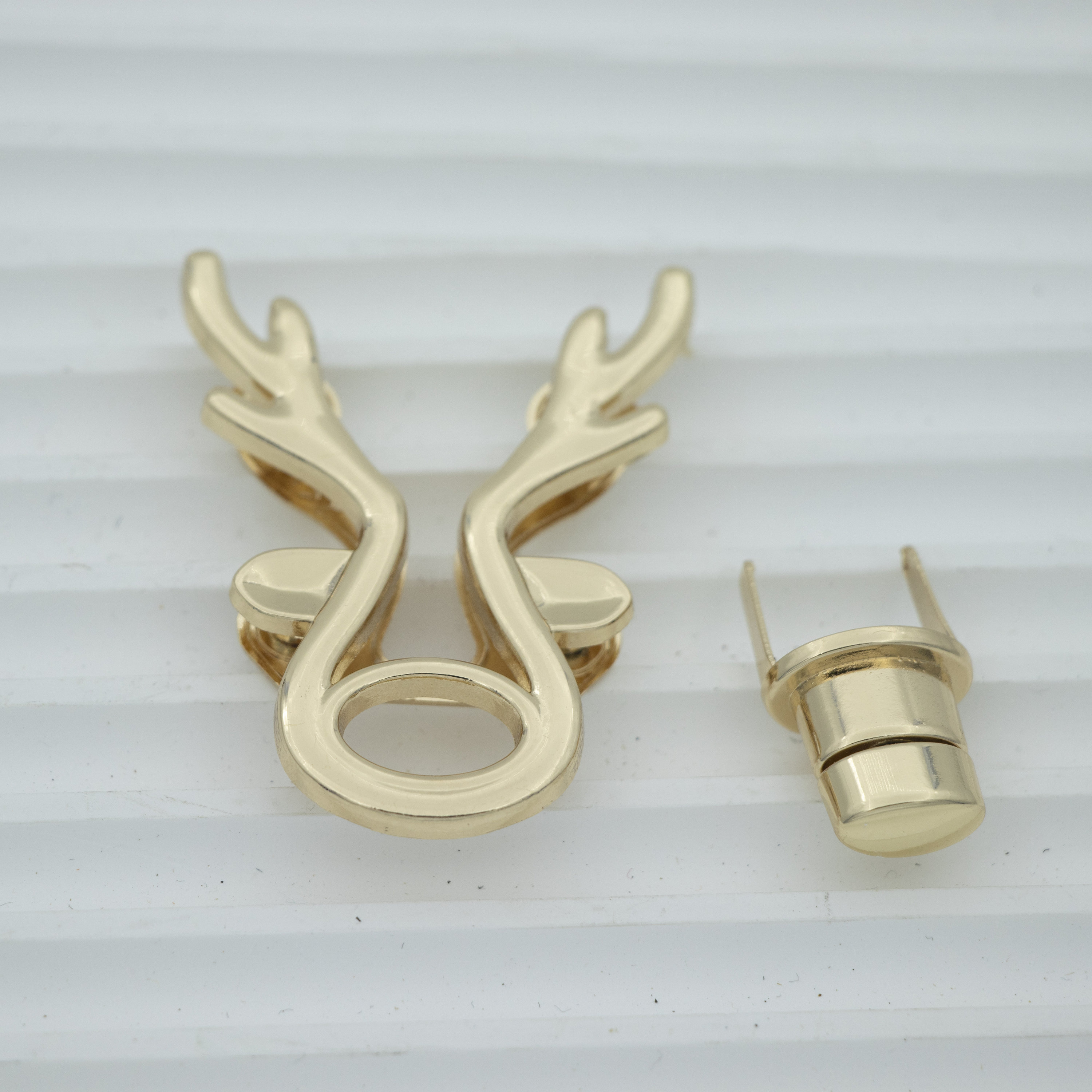 Fashion Antler Twist Turn Lock for Purse Bag Wallet Clutch Making Locks ...