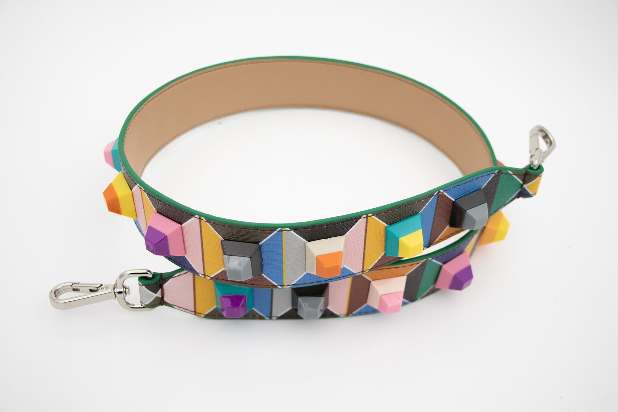 Cowhide Leather Studs Strap Shoulder Bag Strap Crossbody Bag Strap - Etsy