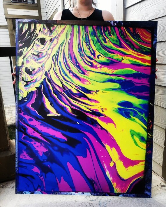 Giant Poster Board Blacklight Digital Print of Real Painting | Etsy