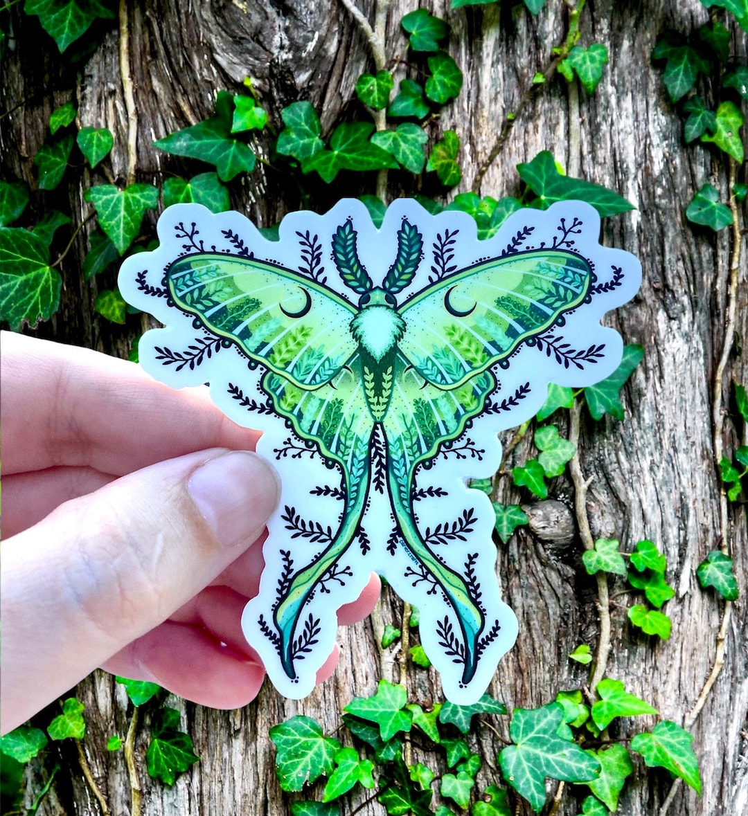 Fancy Luna Moth Sticker - Etsy