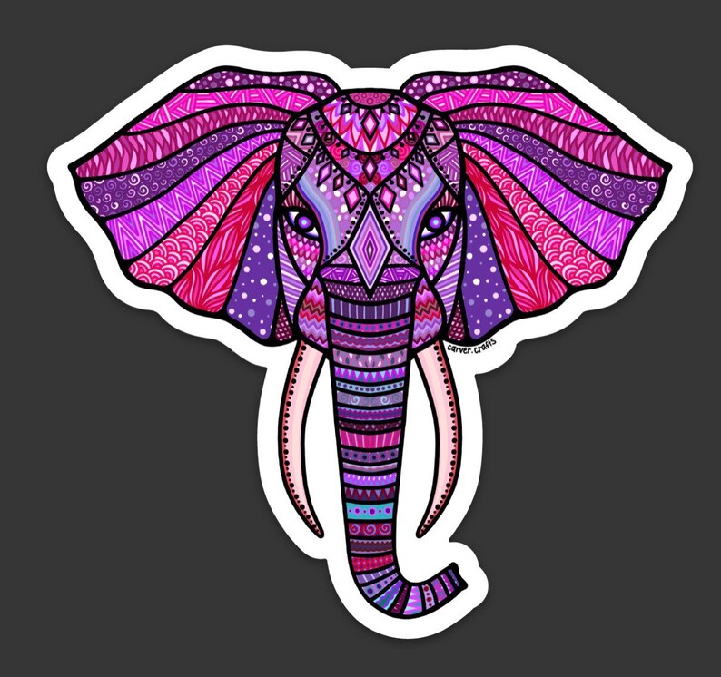 Elephant Sticker - Etsy