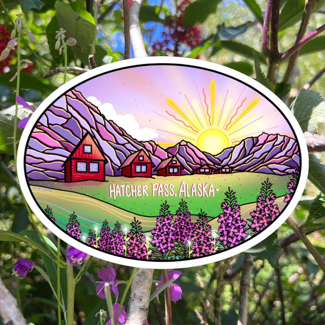 Hatcher Pass Cabins Sticker - Etsy