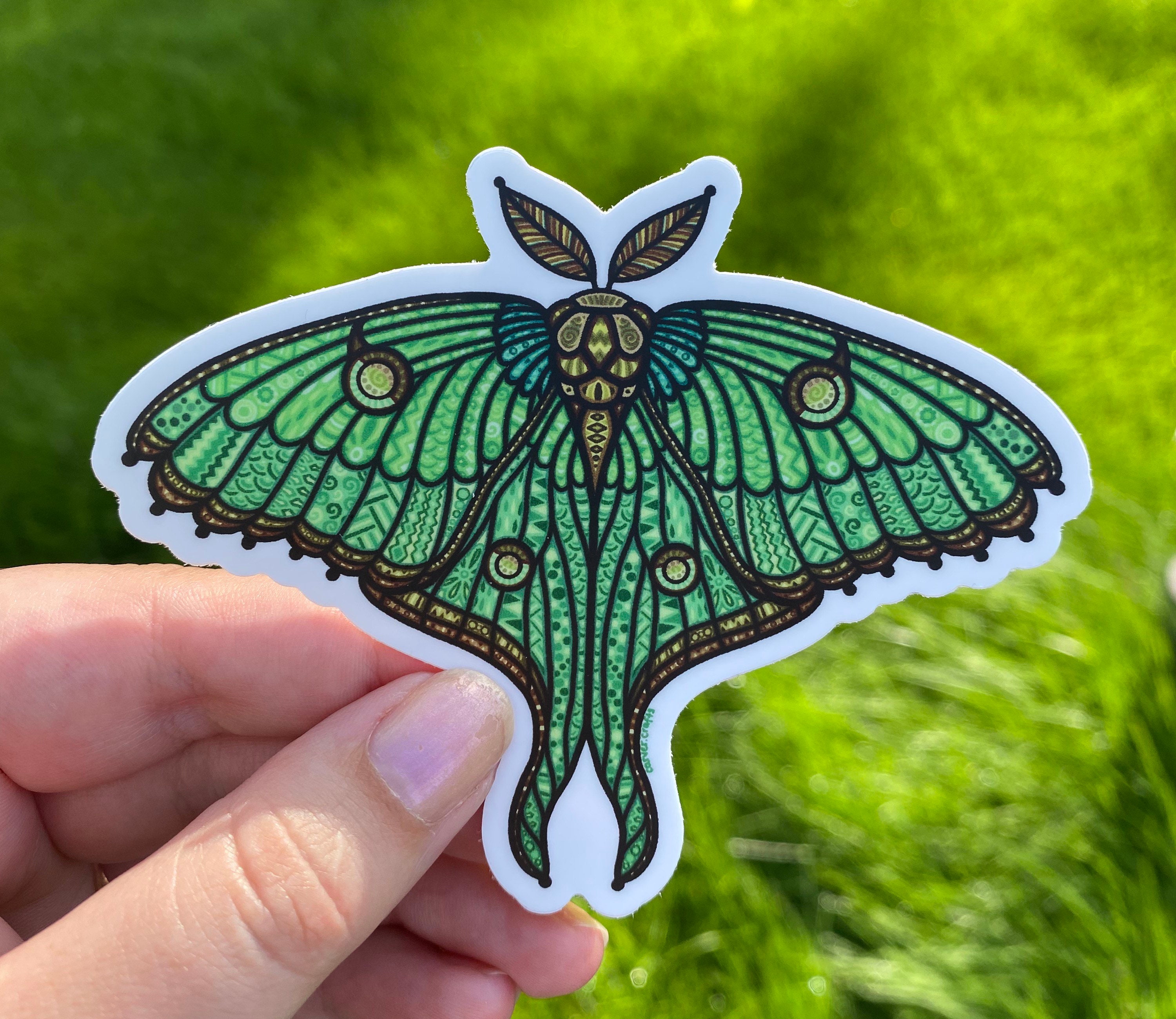 Luna Moth Sticker | Etsy