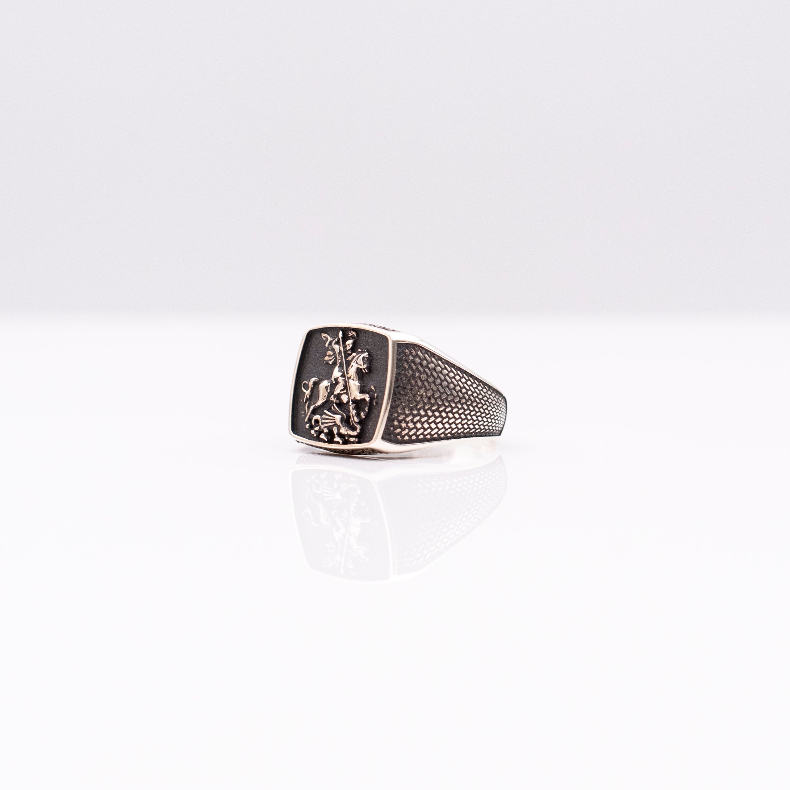 Saint George Ring Saint George Silver Ring All Size Ring for - Etsy