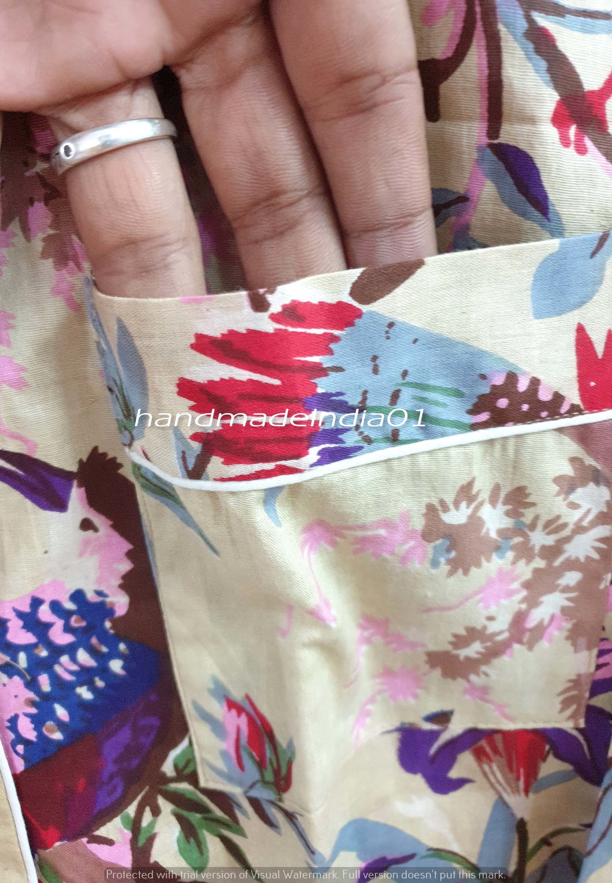 Pajama Set Indian Cotton Night Wear PJ's Set Dress Floral | Etsy