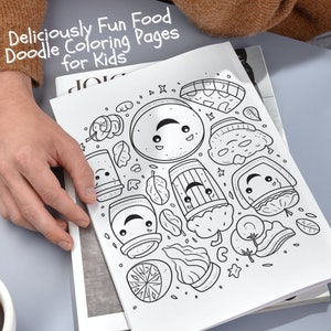 51 Food Doodle Cute Coloring Pages for Kids, Printable Coloring Pages ...