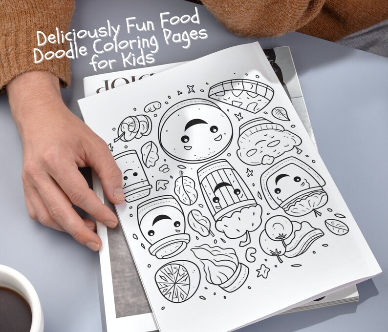 51 Food Doodle Cute Coloring Pages for Kids, Printable Coloring Pages ...