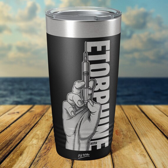 Dexter: Etorphine Syringe Laser Etched Insulated Stainless | Etsy