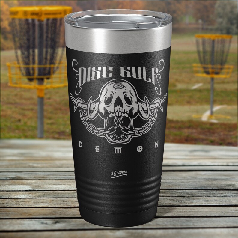 Disc Golf Demon - Laser Etched Insulated Stainless Steel Tumbler - 12 ...