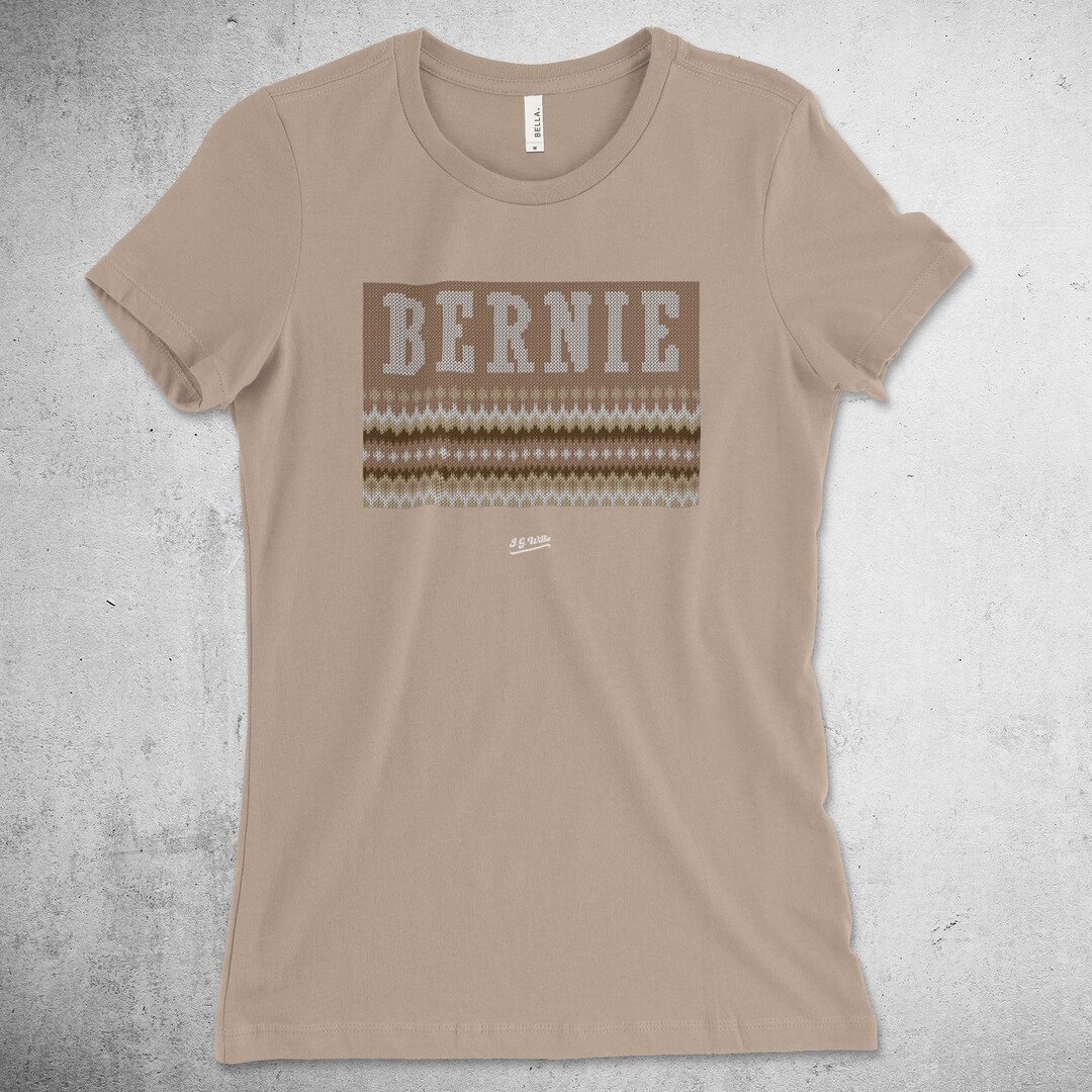 Bernie Sanders Knit Mitten Design - Slim Women's Cut Premium Tee - Etsy