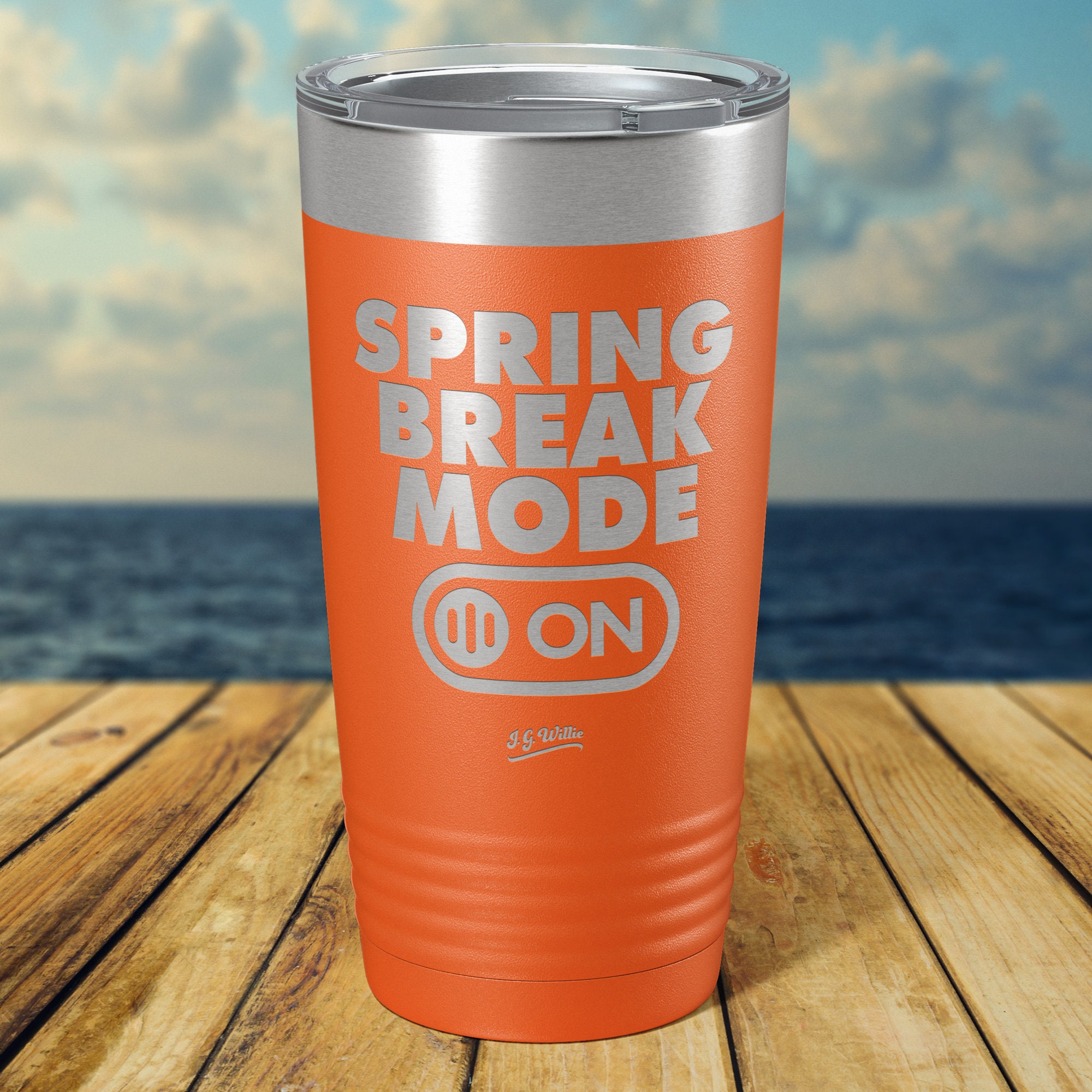 Spring Break Mode: ON Laser Etched Insulated Stainless Steel | Etsy