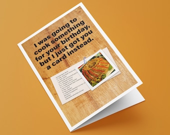 Cook Birthday Card - Etsy