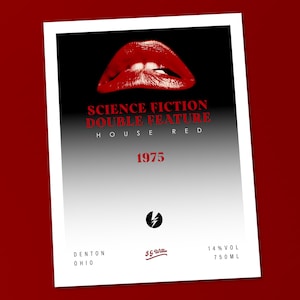 Rocky Horror Science Fiction Double Feature Halloween Adhesive Wine ...
