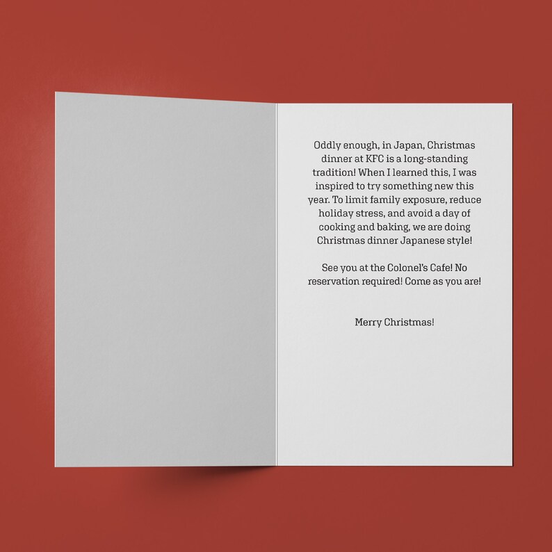 Colonel Sander's KFC Christmas - Custom Designed Christmas Greeting ...