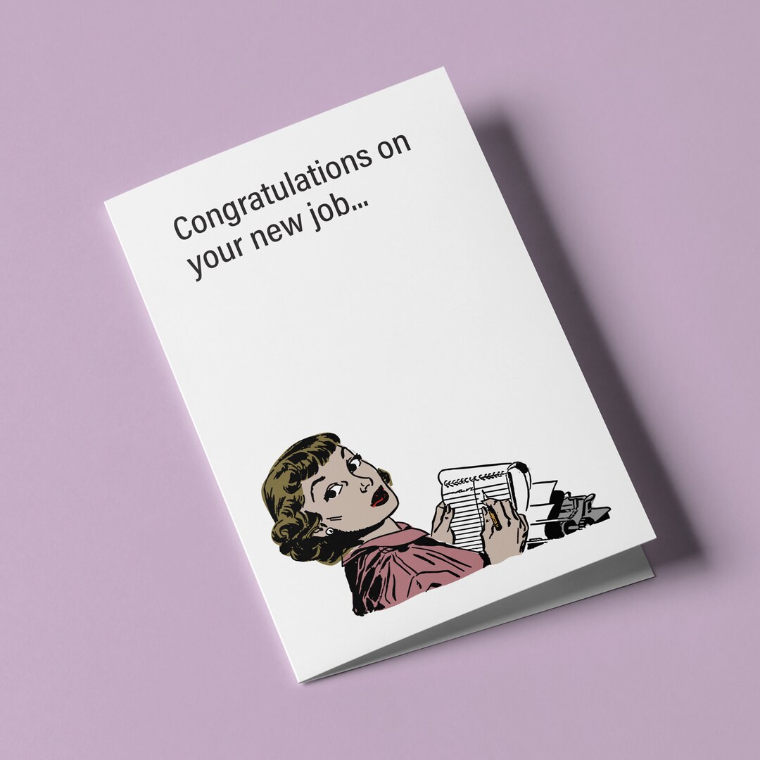 Congratulations on Your New Job. | Humorous Farewell - New Job Card - Etsy