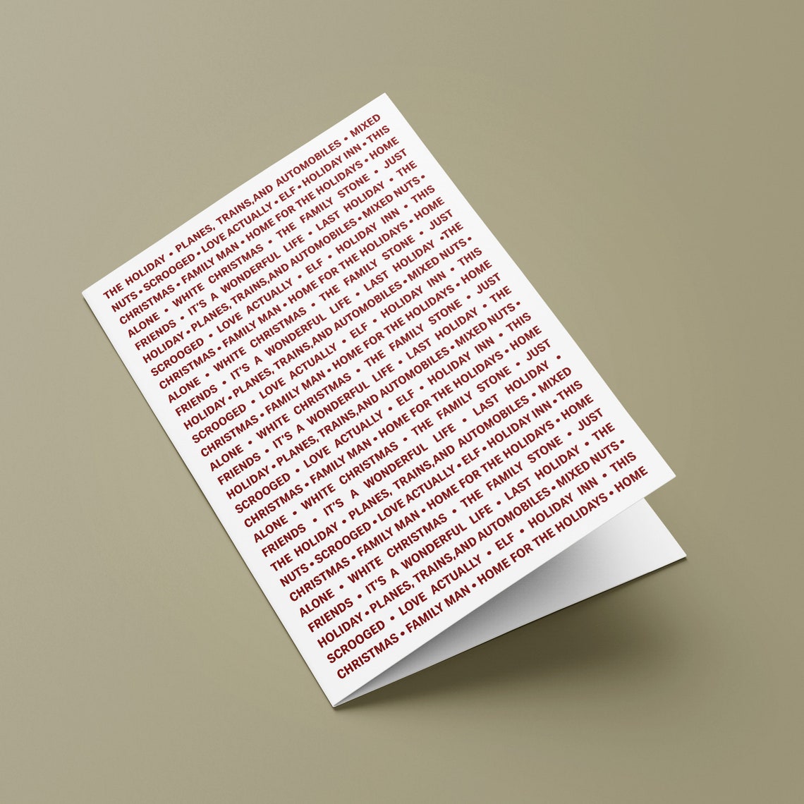 Christmas Movie Titles - Custom Designed Christmas Greeting Card - Etsy