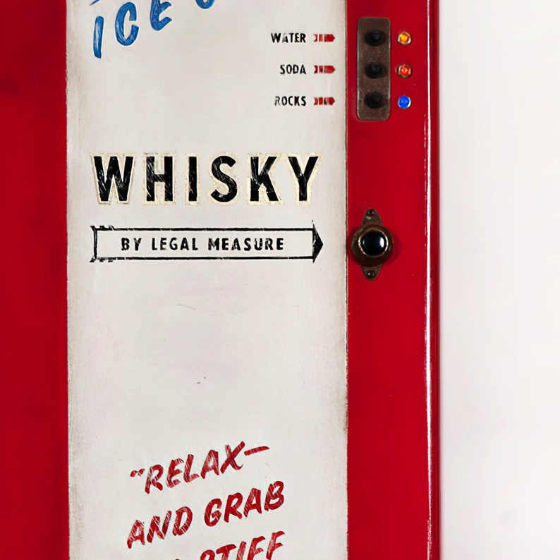 Vintage Whisky Vending Machine Custom Designed Poster | Etsy