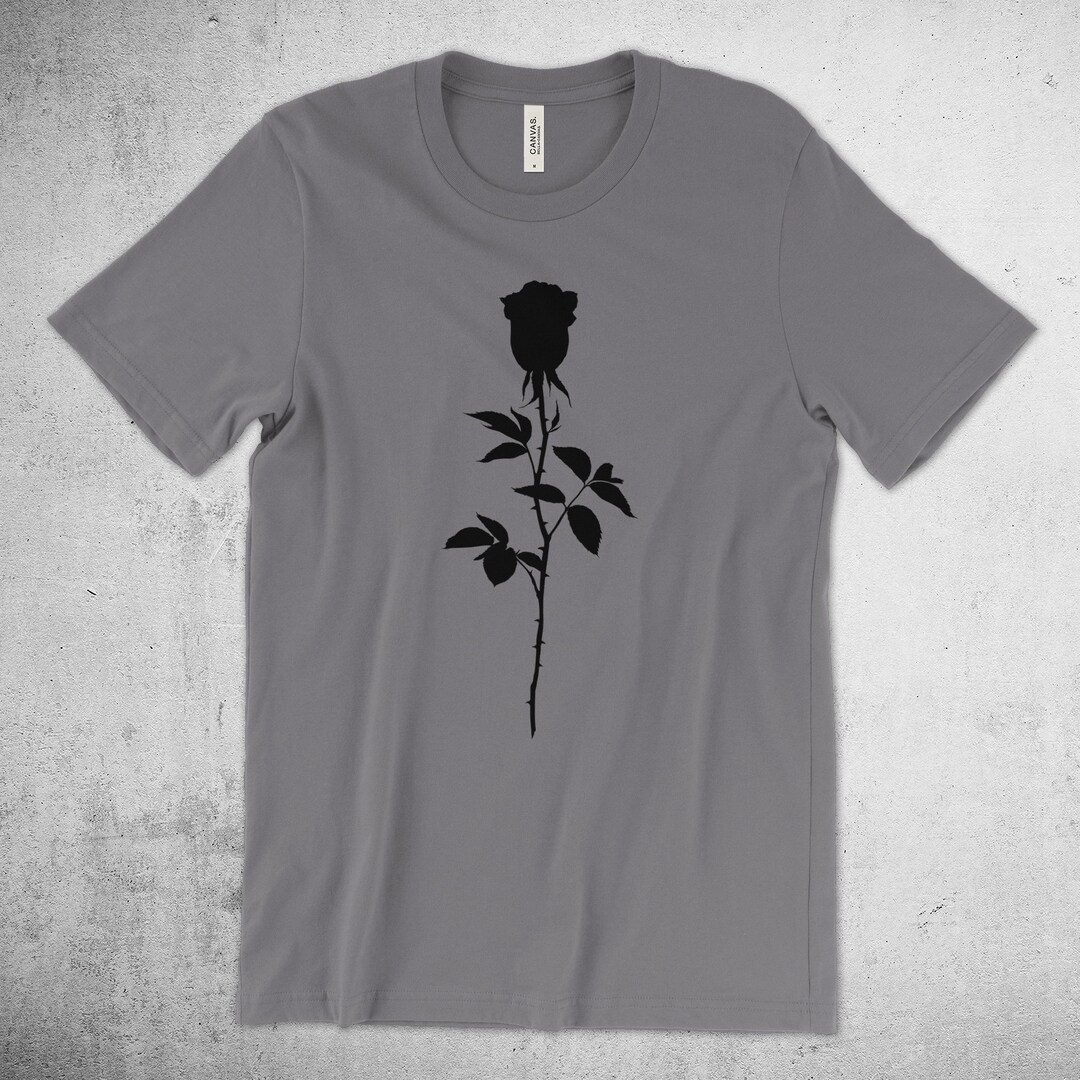 Black Rose | Rose Silhouette - Premium Cotton Tee - Etsy