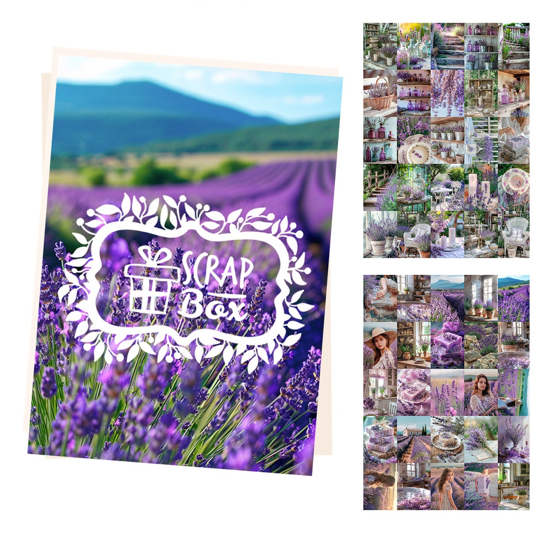 Mini Washi Sticker Booklet, 50 Sheets. Stickers With Lavender | NB_0012 ...