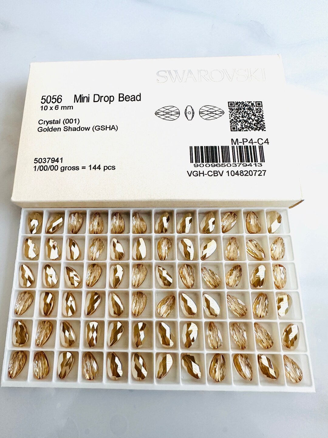 6pcs Original Swarovski® 14mm Mini Drop Golden Shadow Bead Ref :5056 - Etsy