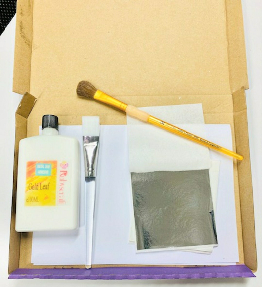 Rubyscraft® Basic Silver Leaf Kit 100ml Gilding Adhesive 5 - Etsy