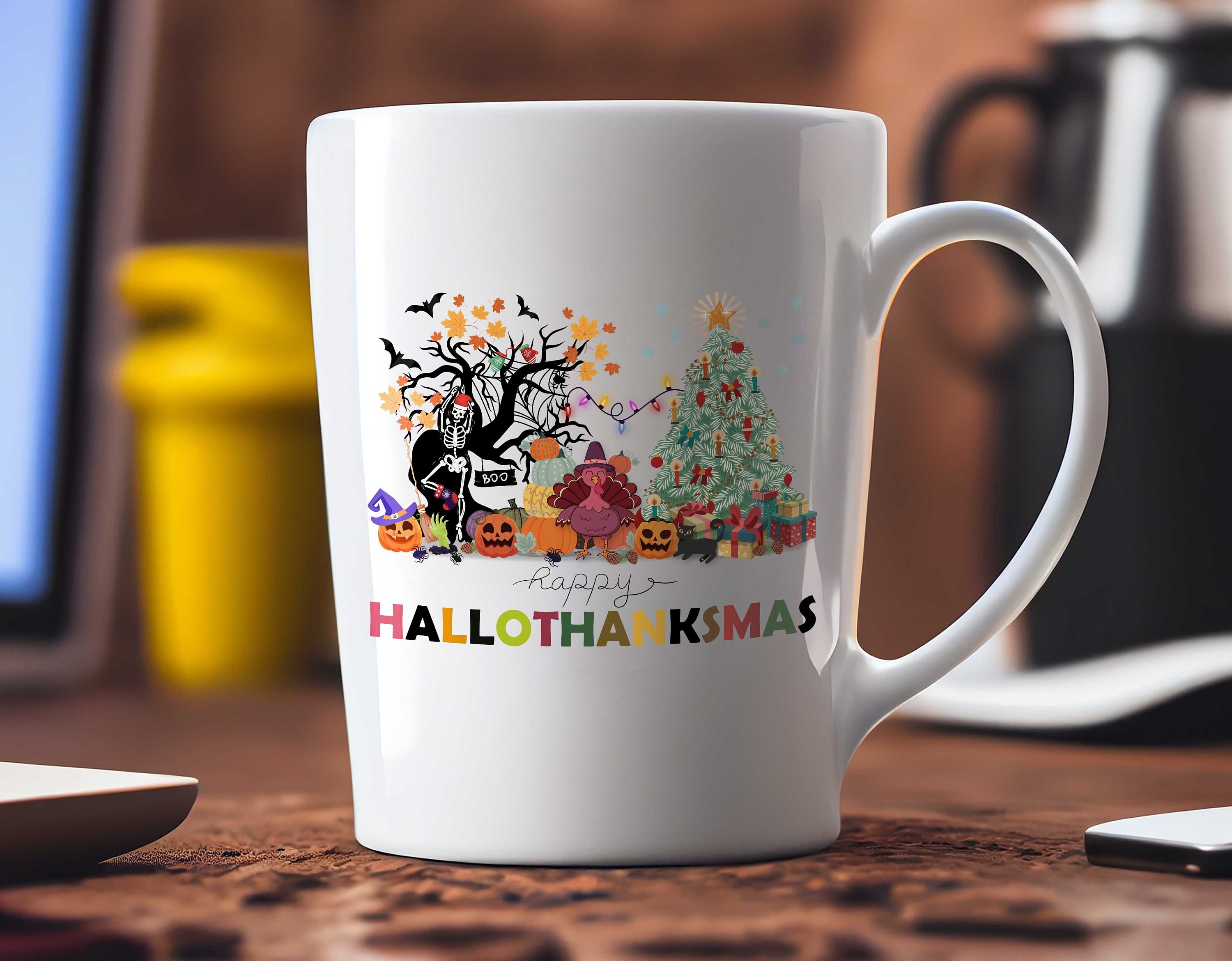 Hallothanksmas Sublimation, Turkey Png, Merry Christmas, Hallo ...