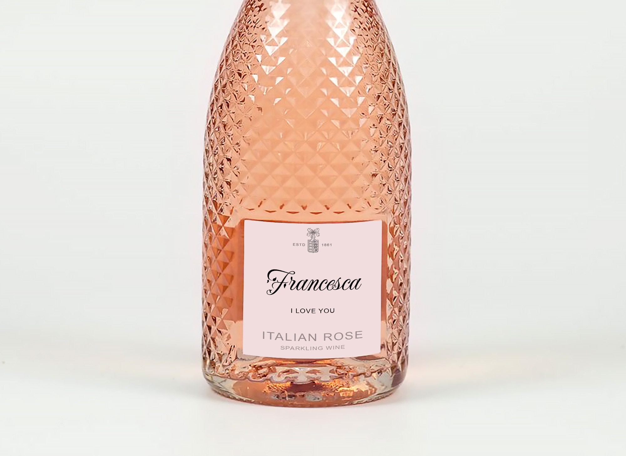 Custom Prosecco Champagne Label, Personalized Sticker on Bottle, Custom ...