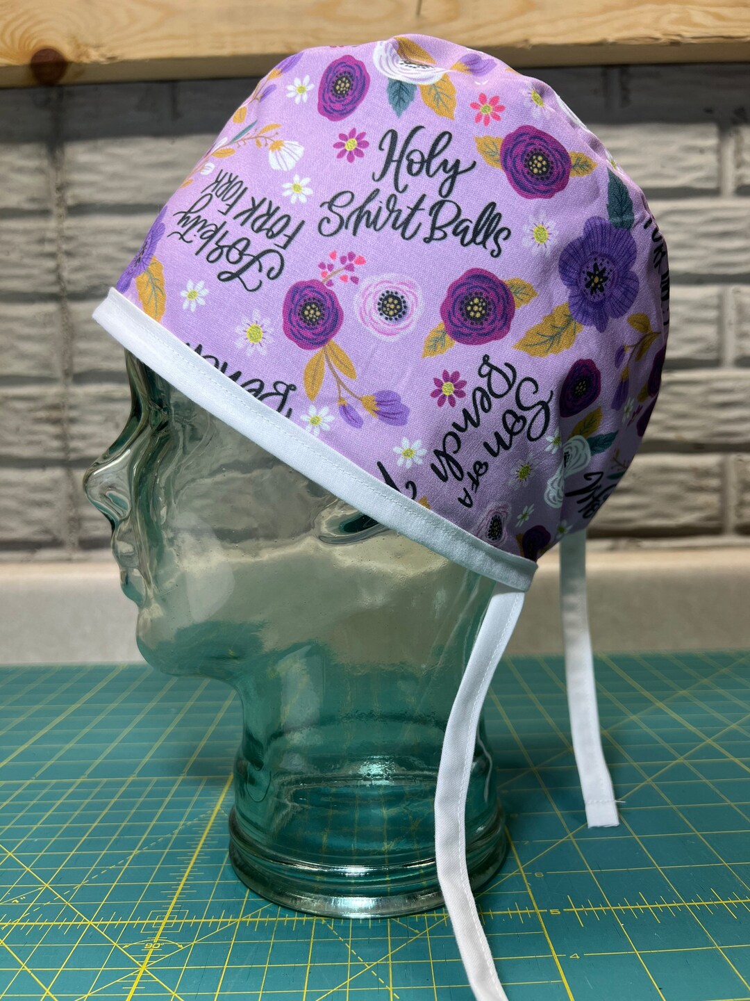 Scrub Cap With Ties Non Swear Words - Etsy