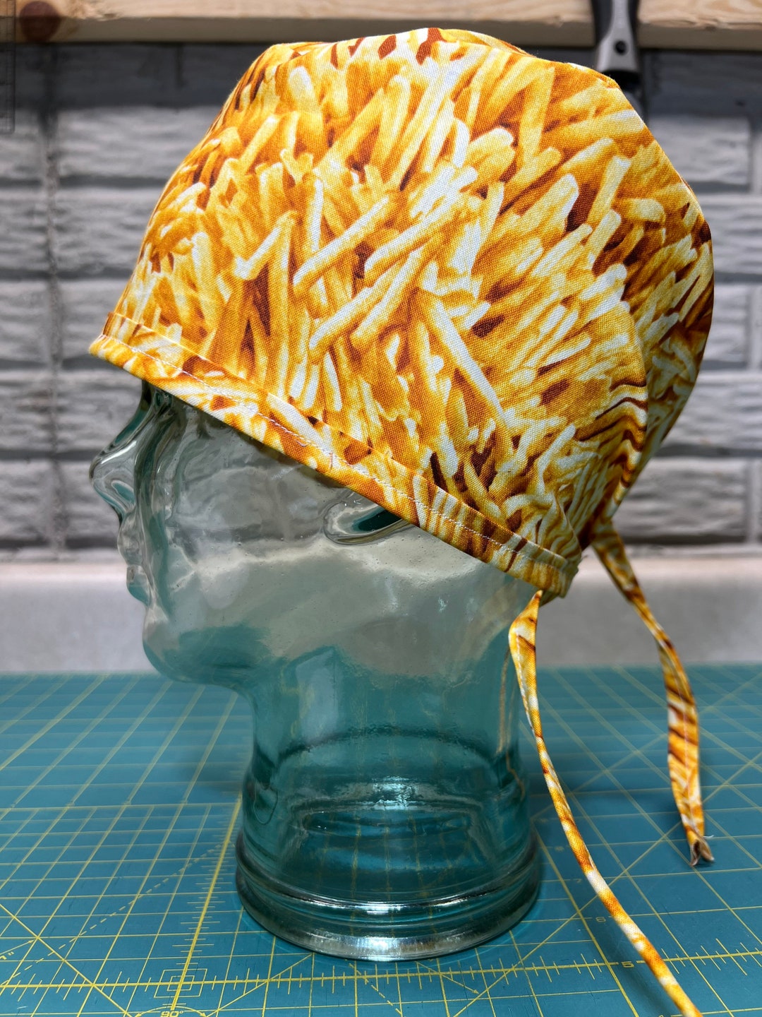 Scrub Cap With Ties - French Fry - Etsy