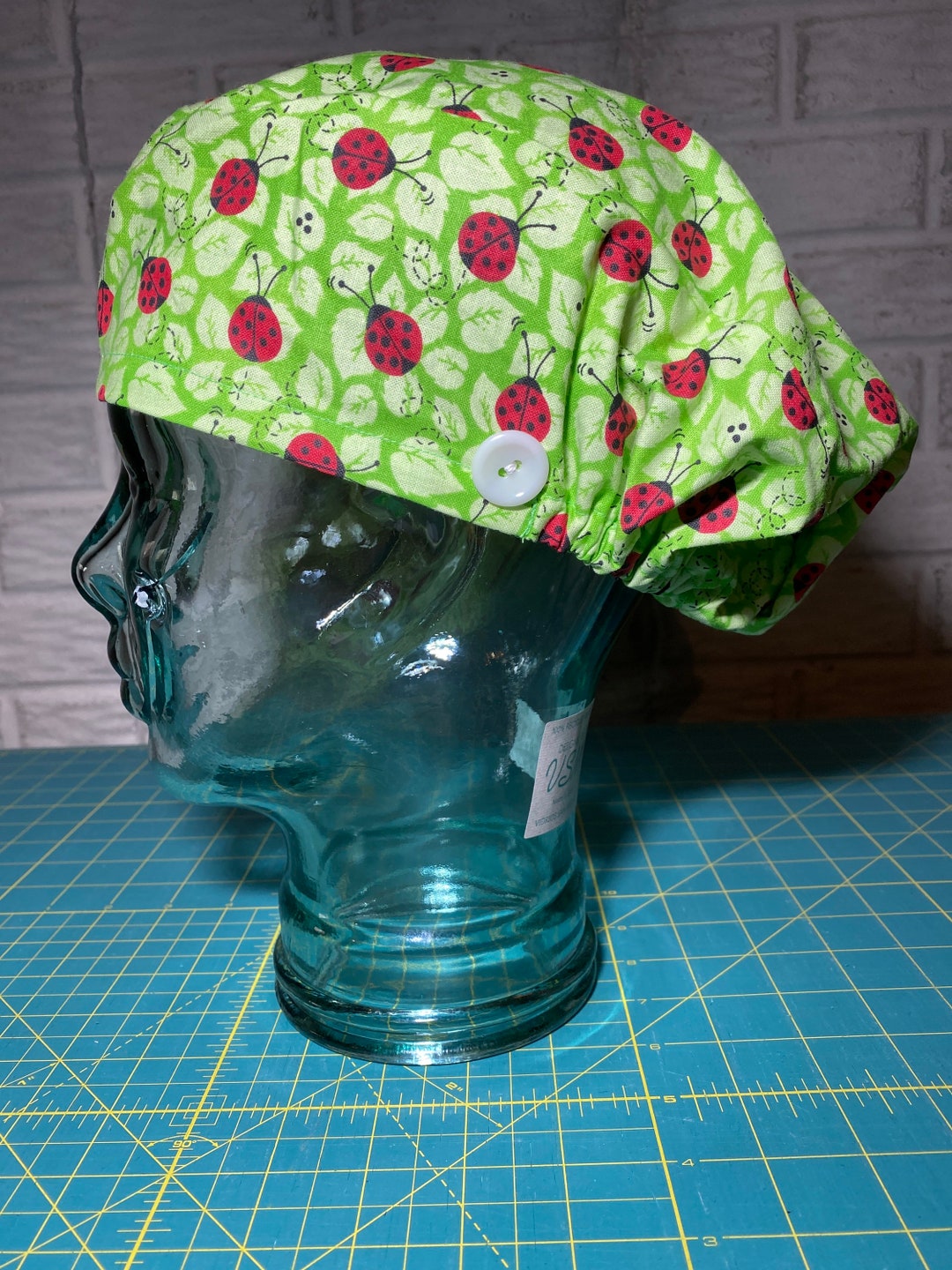 Scrub Cap With Elastic - Ladybug - Etsy