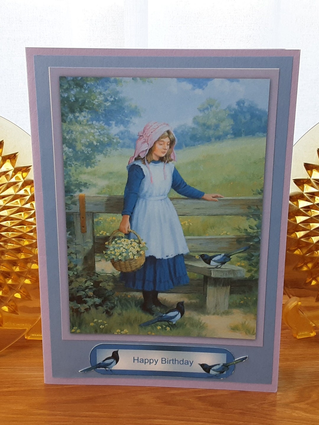Old Fashioned Card, Victorian Style Card, Charming Old Fashioned Scene ...