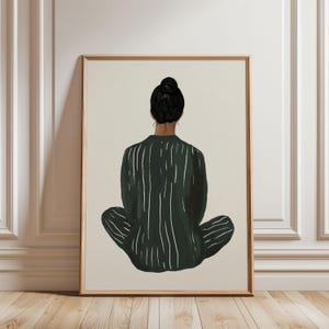 Softly Seated Wall Art | Back View of a Woman Print| Woman's Back Wall ...