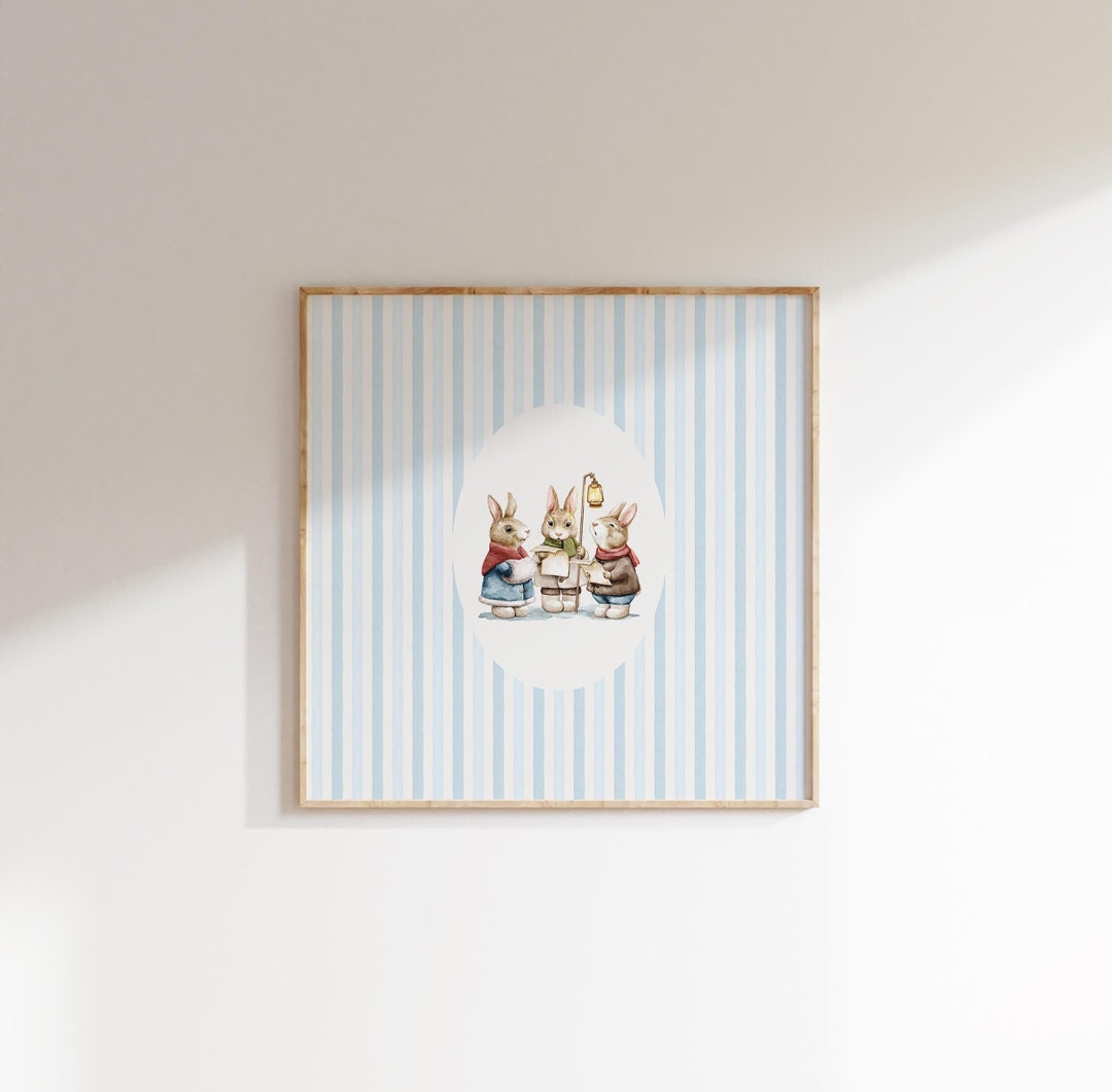 Bunny Carol Trio Wall Art| Three Little Bunnies, One Merry Song ...