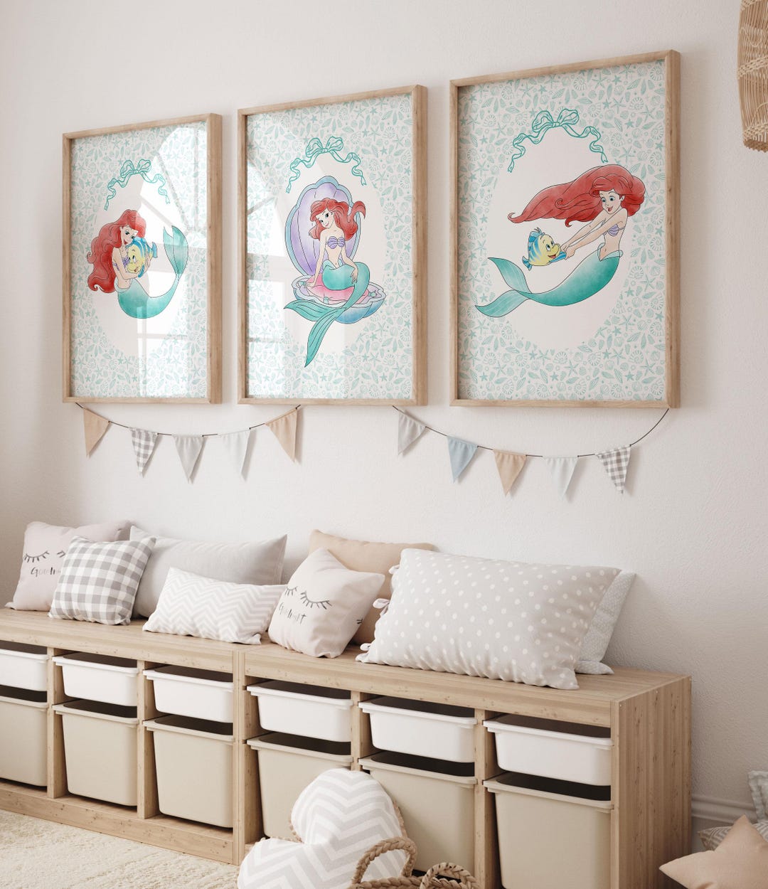 The Little Mermaid Wall Art - Set of 3 | Instant Downloadable Wall ...