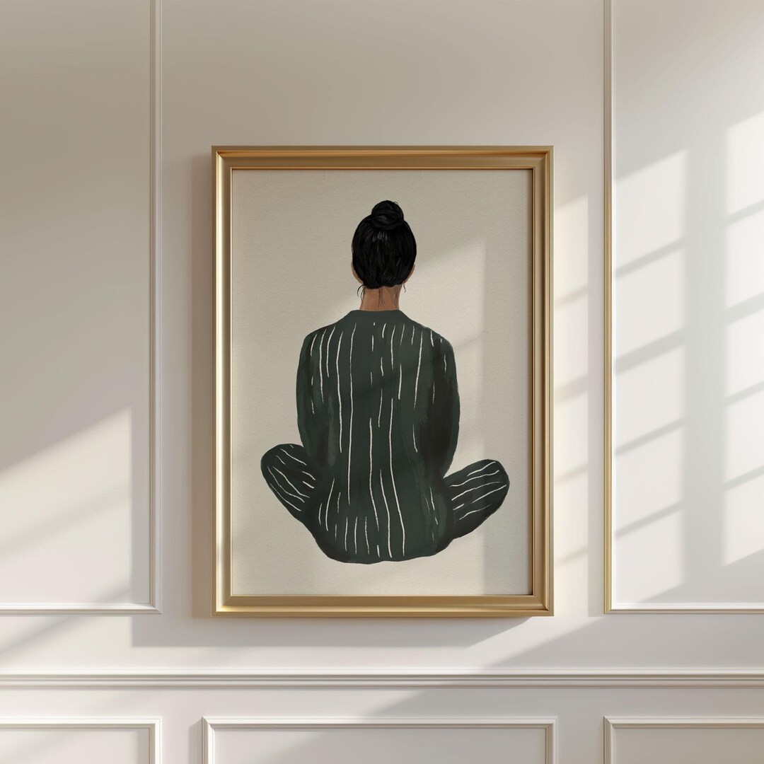 Softly Seated Wall Art | Back View of a Woman Print| Woman's Back Wall ...