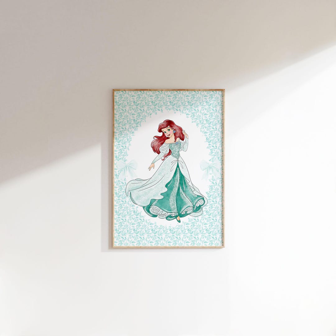 Princess Ariel Digital Wall Prints | Little Mermaid Art Prints ...