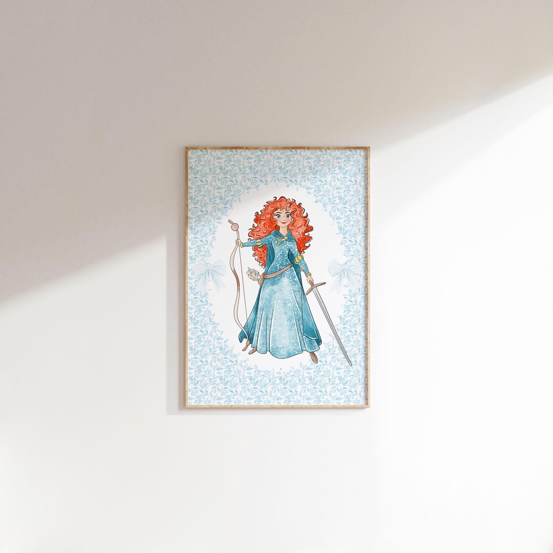 Merida Digital Wall Print | Brave Merida Art Print| Princess Print ...