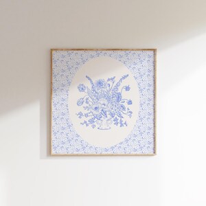 Forget Me Not Wall Art| Blue Floral Printable Art| Vintage Style ...