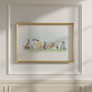 Classic Style Winnie the Pooh and Friends Printable Wall Art| Pooh ...