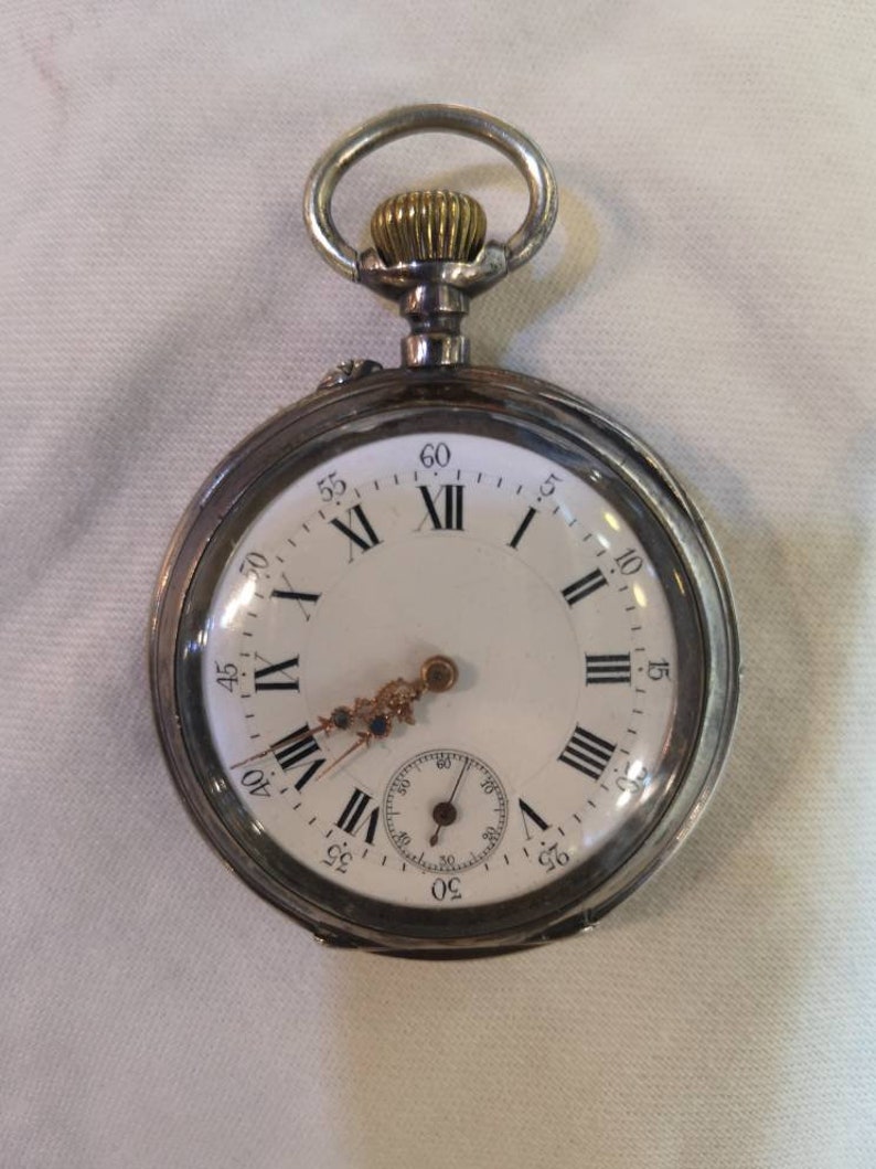 Antique Silver Pocket Watch - Etsy