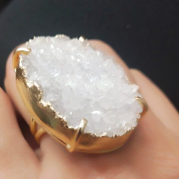 Druzy Ring - Etsy