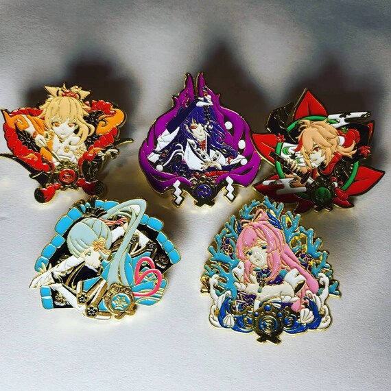 Cute Enamel Genshin Impact Pins Big Pin Genshin Yoimiya - Etsy