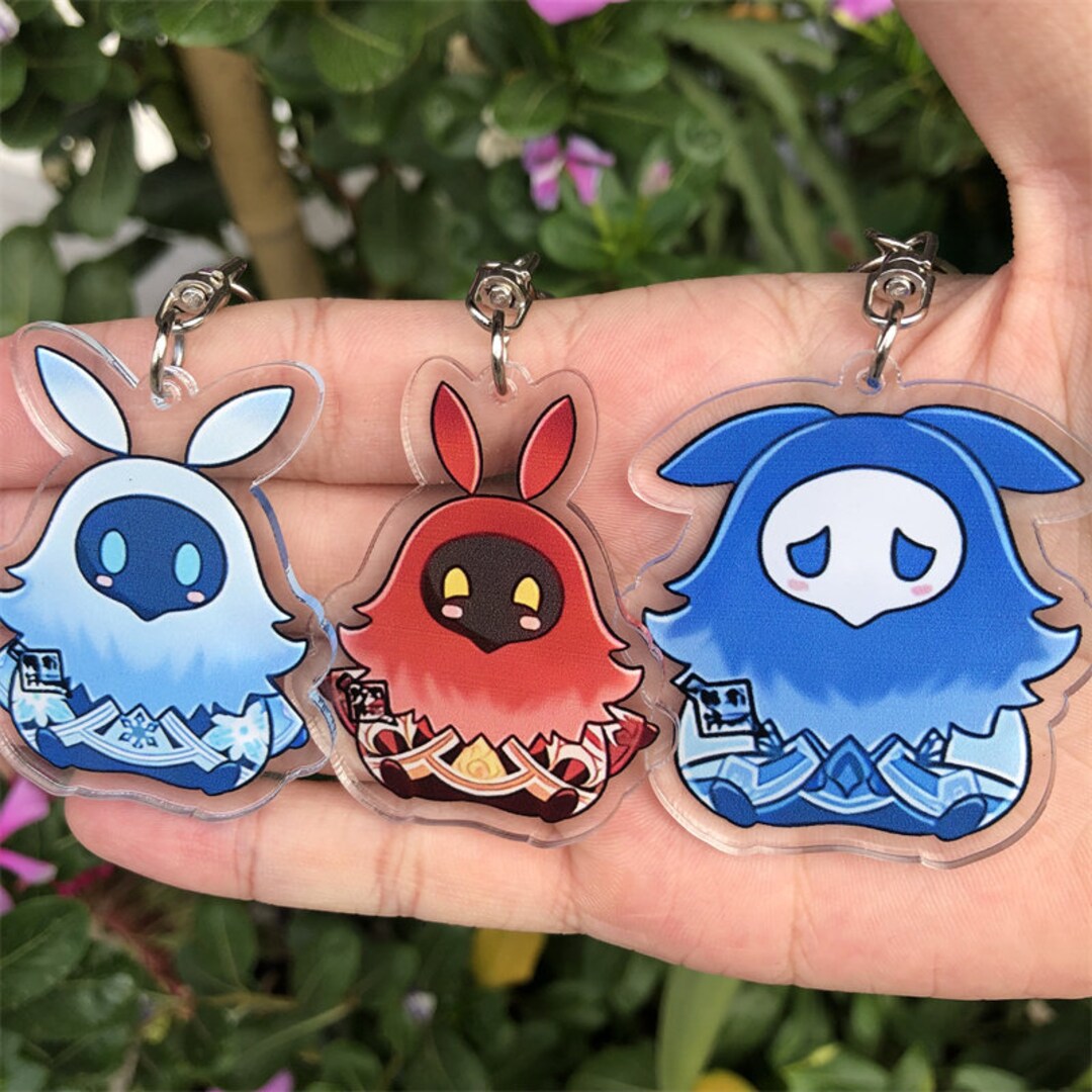 Genshin Impact Acrylic Keychain Game Pyro Cryo Hydro - Etsy
