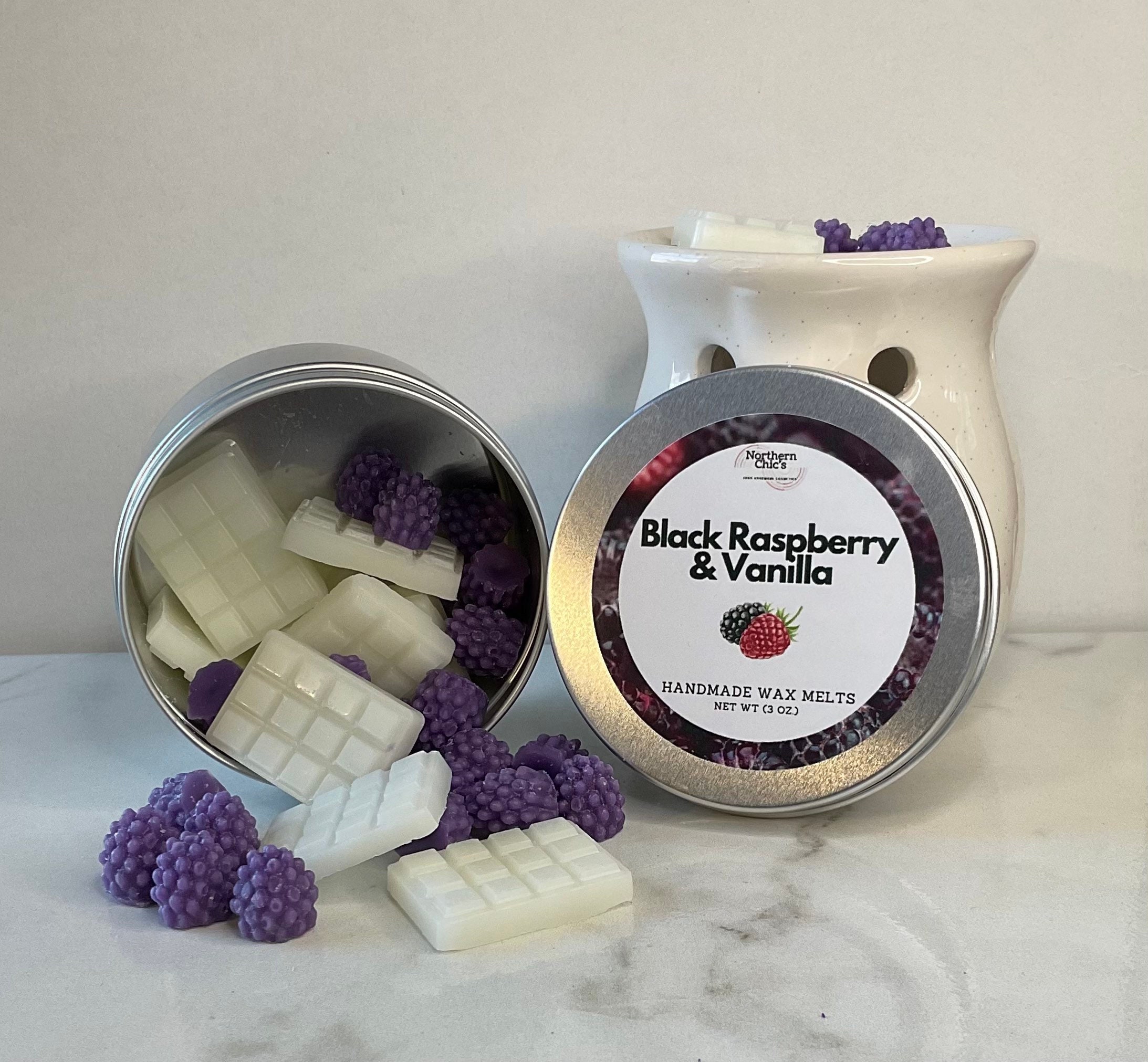 Black Raspberry & Vanilla Wax Melt Novelty Tin / Black - Etsy