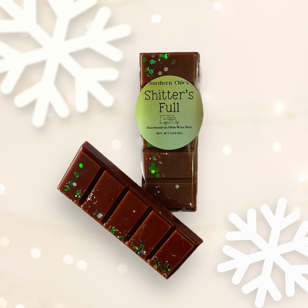 Shitter's Full Chocolate Caramel Wax Snap Bars Wax Melts Holiday Snap ...