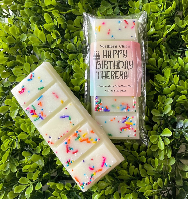 Happy Birthday Wax Melt Snap Bars Personalized Name Included - Etsy