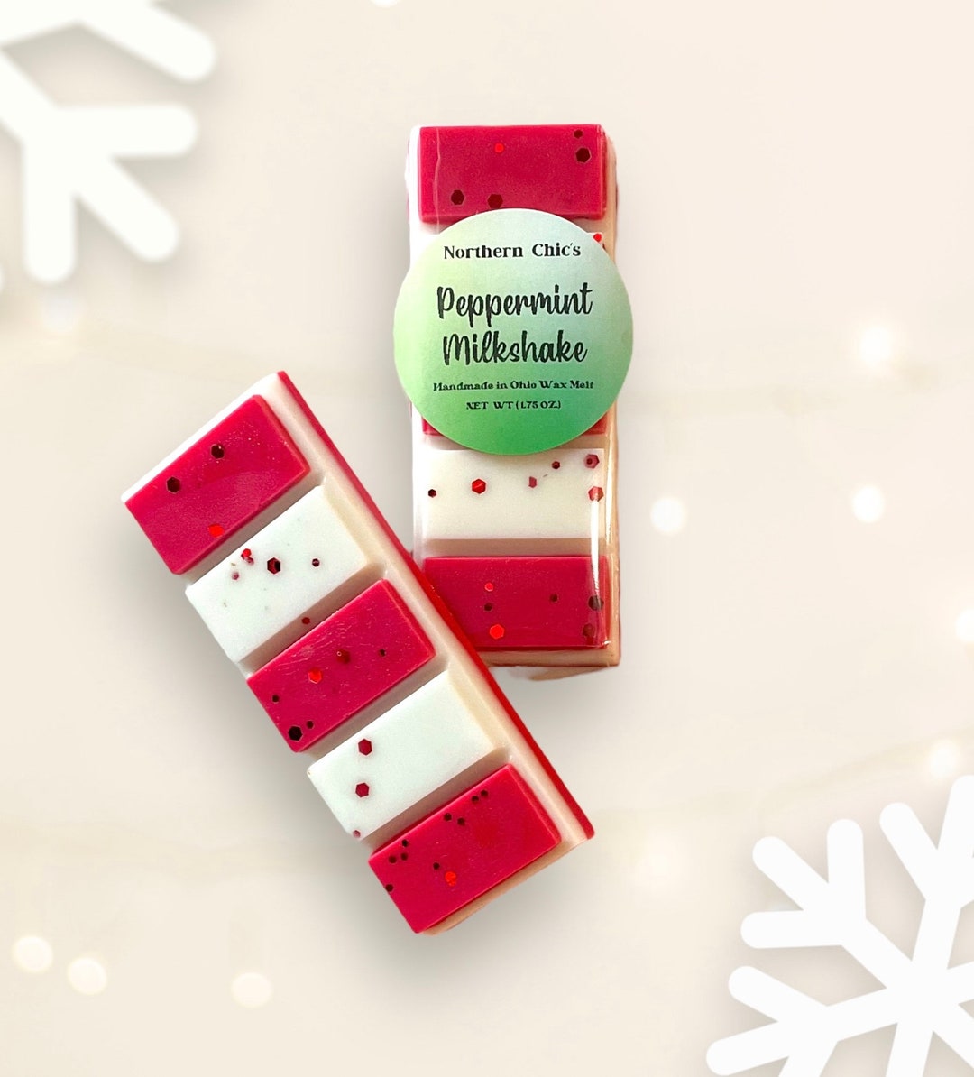 Peppermint Milkshake Wax Snap Bars Wax Melts Holiday Snap Bar Melts for ...