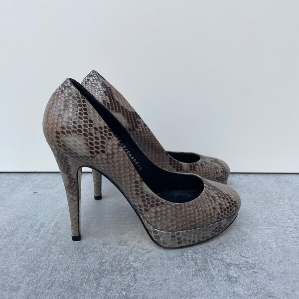 Snake Print High Heels - Etsy