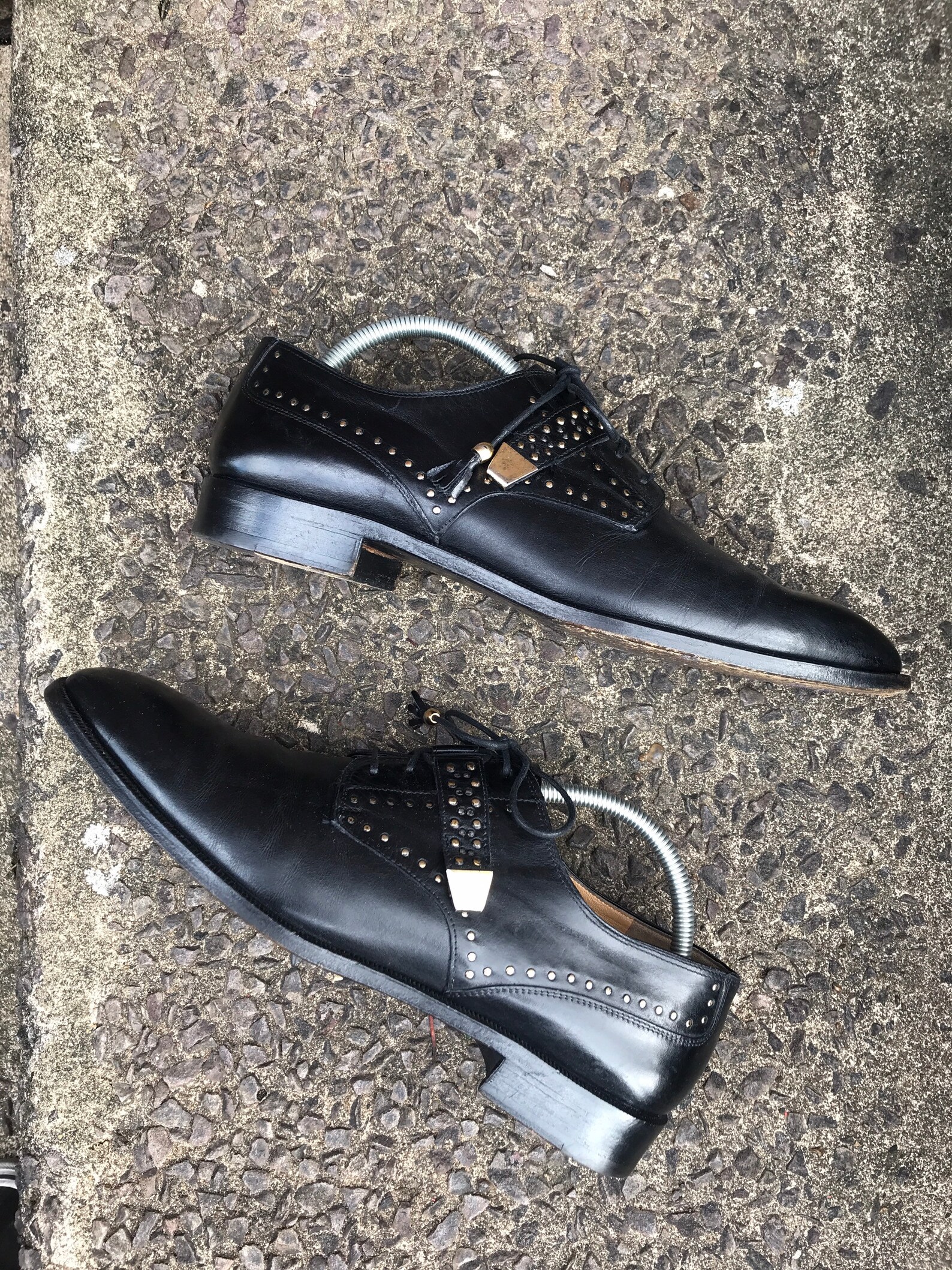 Mauri for Russell & Bromley Black Leather Studded Mens Shoes - Etsy UK