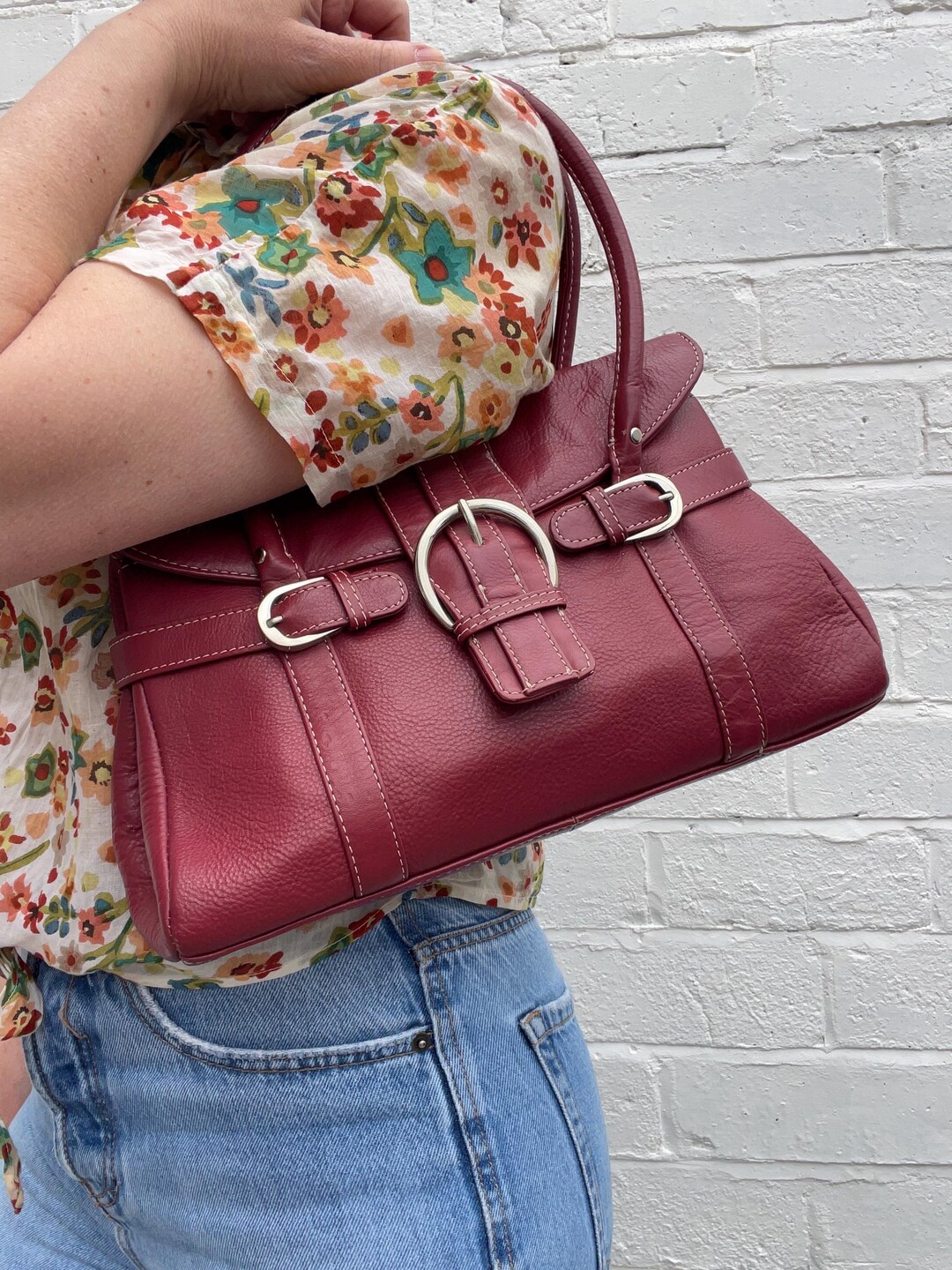 Y2K Small Red Top Handle Bag - Etsy